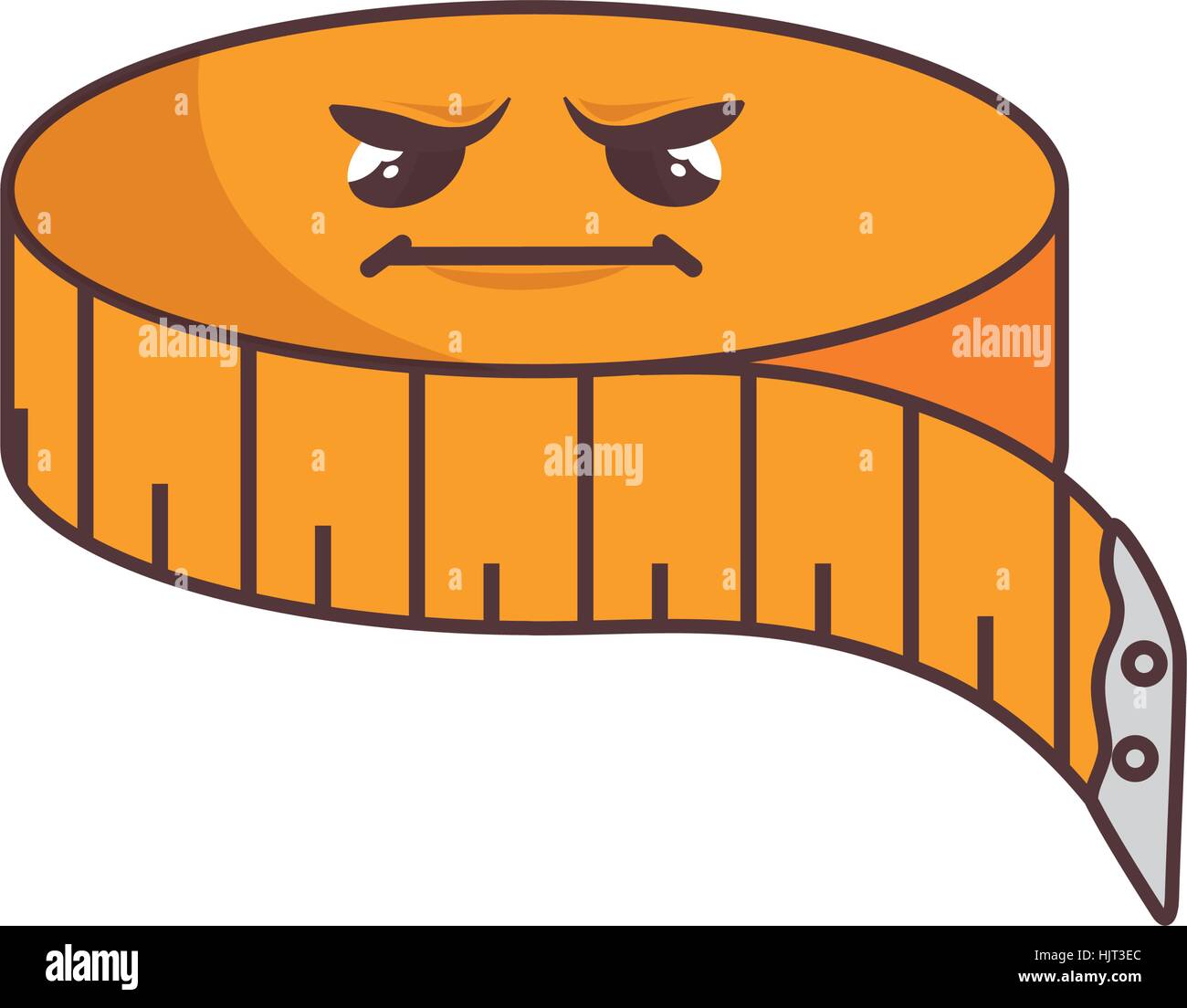 ribbon measure tape character comic icon vector illustration design ...