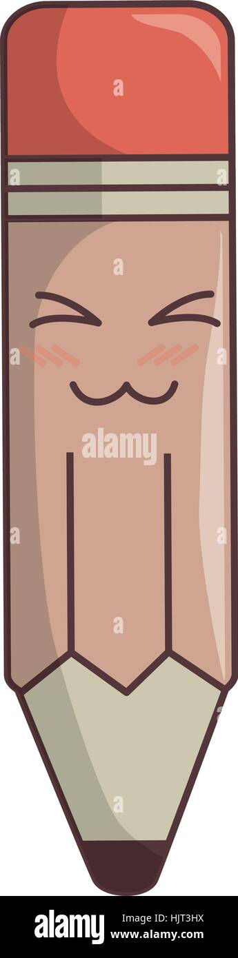 pencil comic character icon vector illustration design Stock Vector ...
