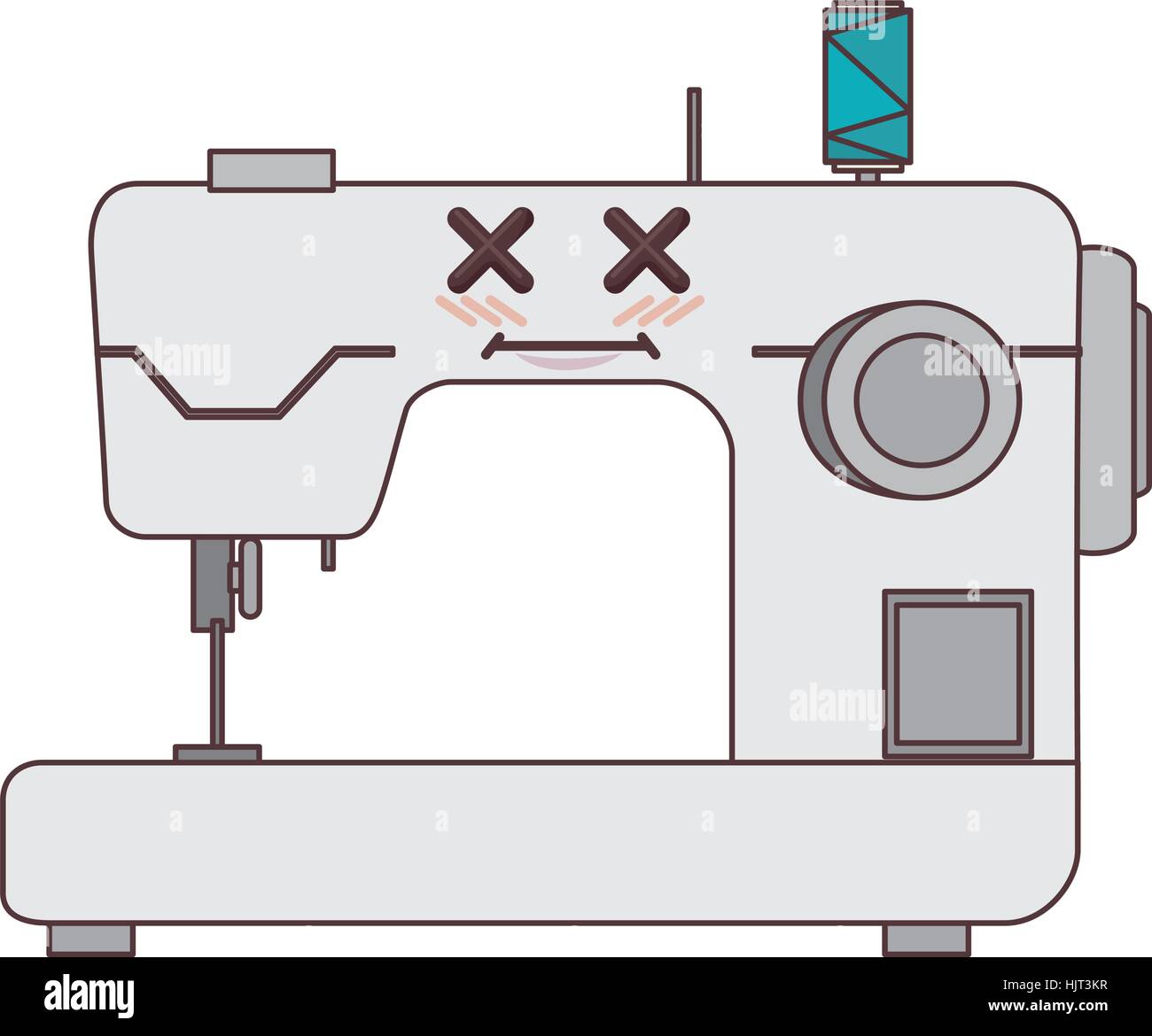 sewing machine comic character isolated icon vector illustration design ...