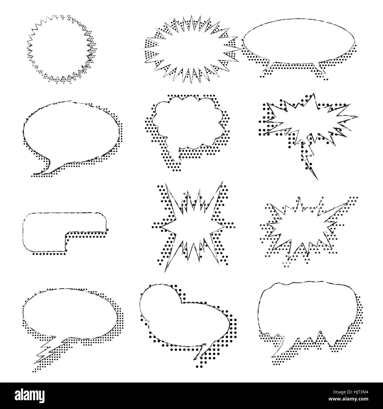 Set of comic speech bubbles. Vector image Stock Vector Image & Art - Alamy