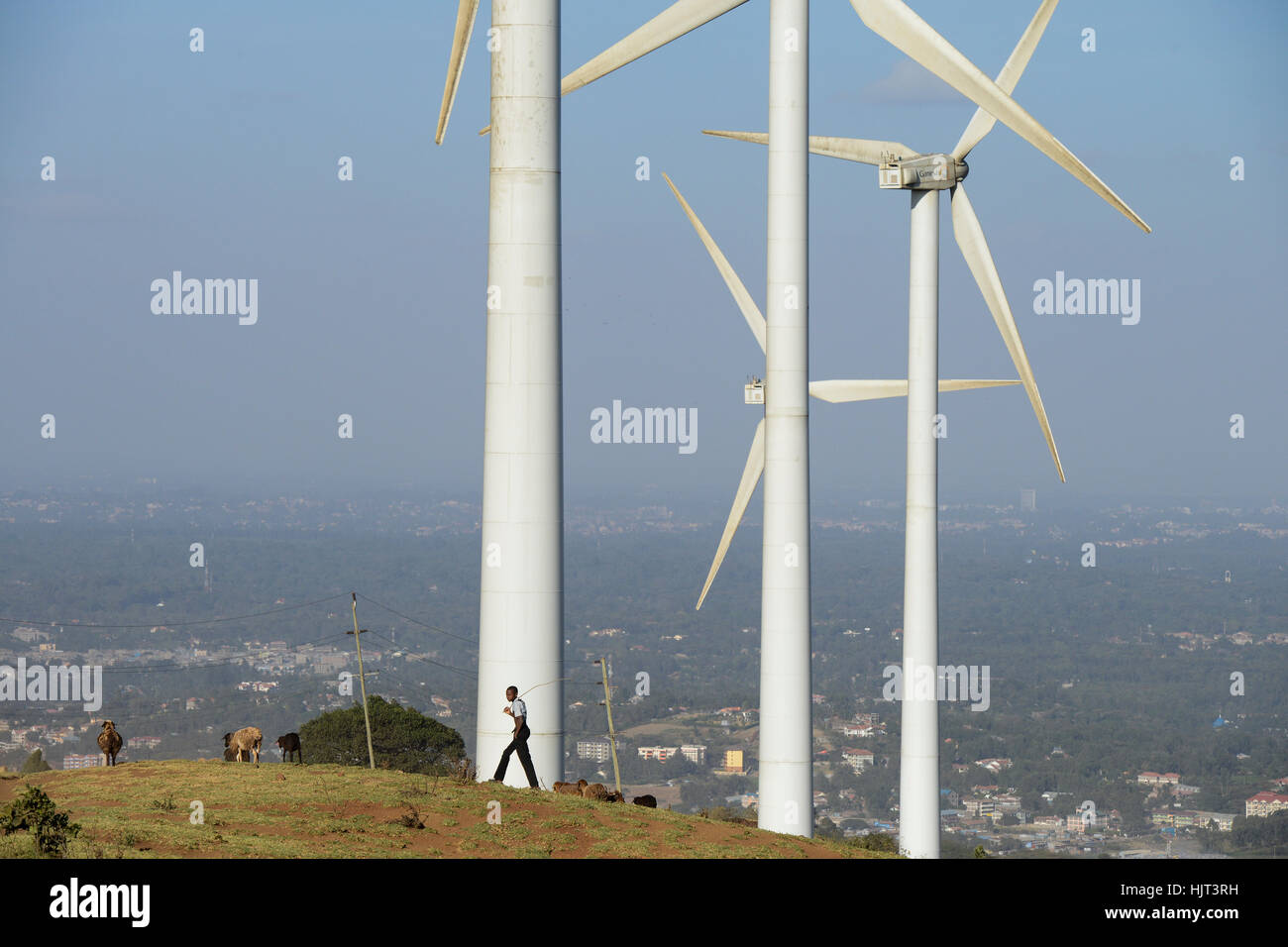 KENYA, Nairobi, Ngong Hills, 25,5 MW Wind Power Station with Vestas and ...
