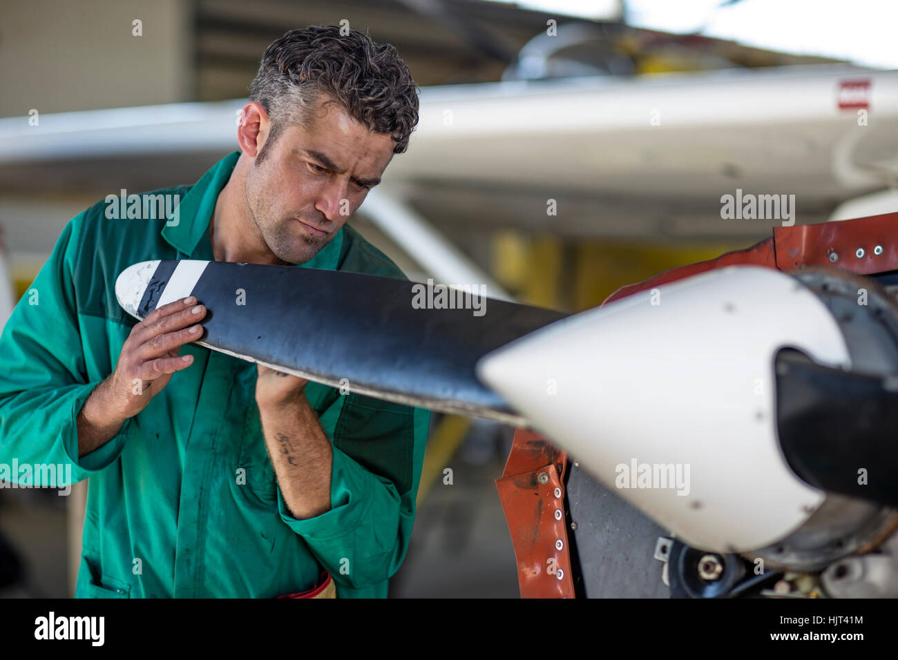Mechanic hangar repairing light aircraft hi-res stock photography and ...