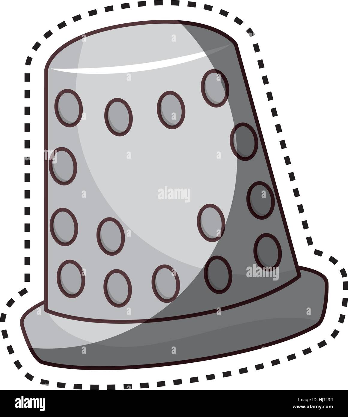 Thimble tool character comic icon vector illustration design Stock ...