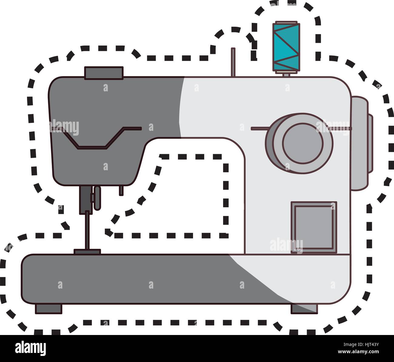 sewing machine comic character isolated icon vector illustration design ...