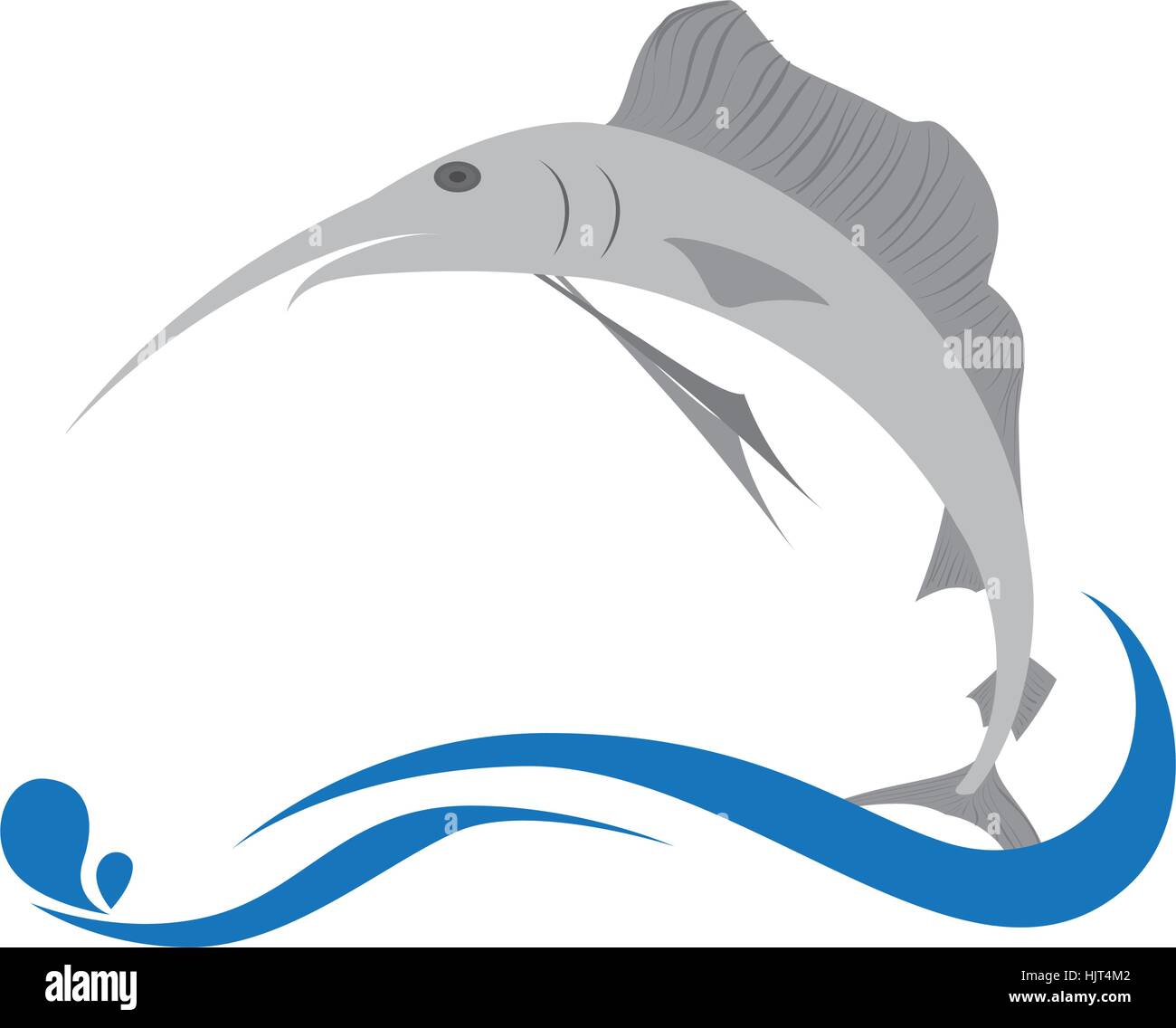 marlin fish emblem icon vector illustration design Stock Vector Image ...