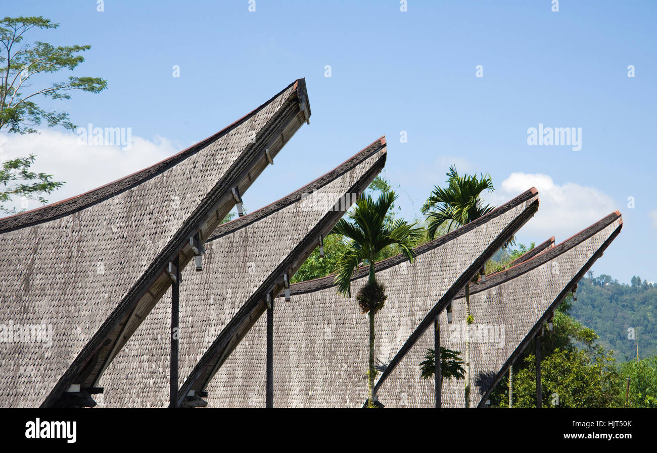 house, building, detail, culture, asia, indonesia, traditional, roofs ...