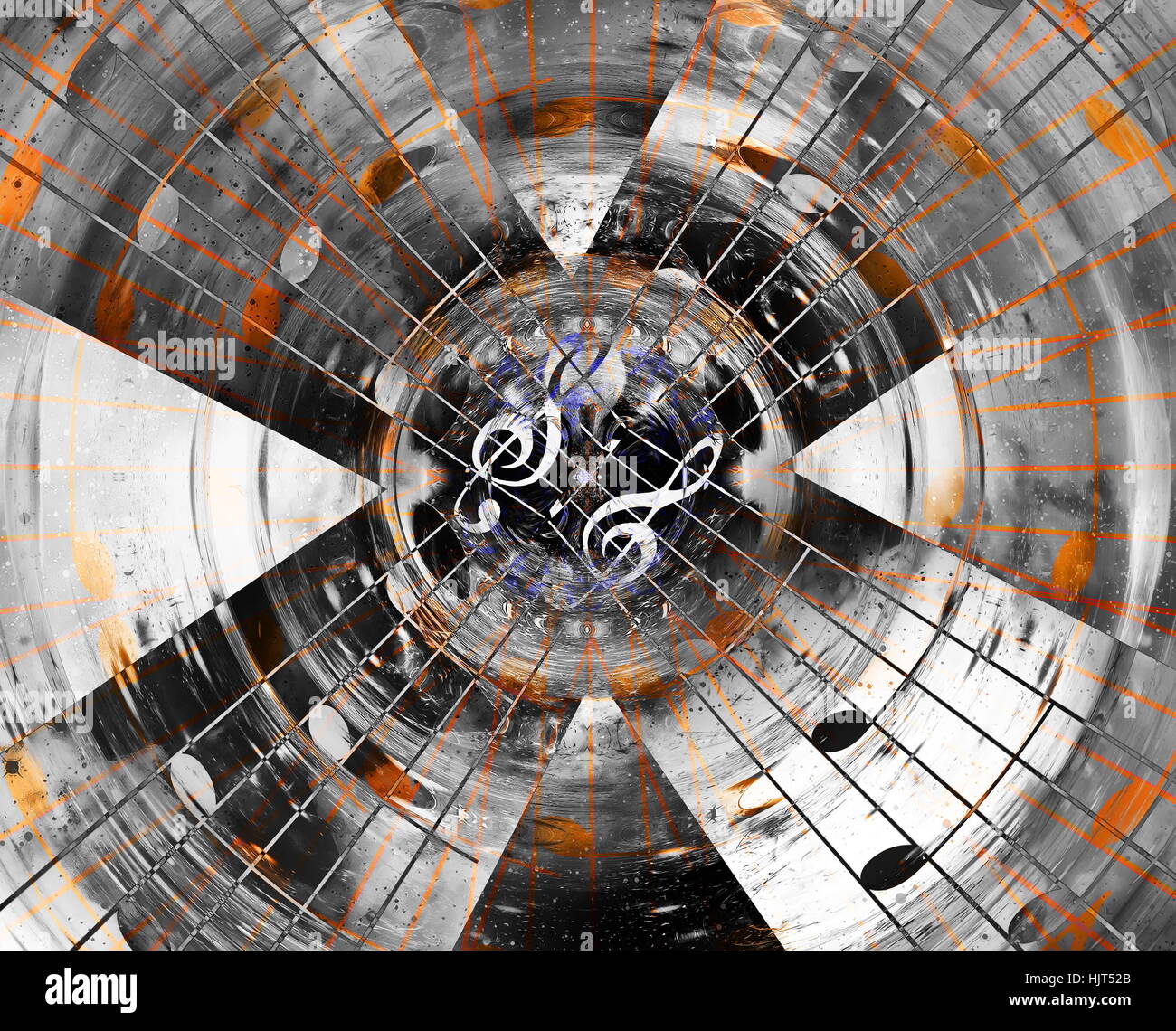 music note and abstrtact color background. spots background Stock Photo ...