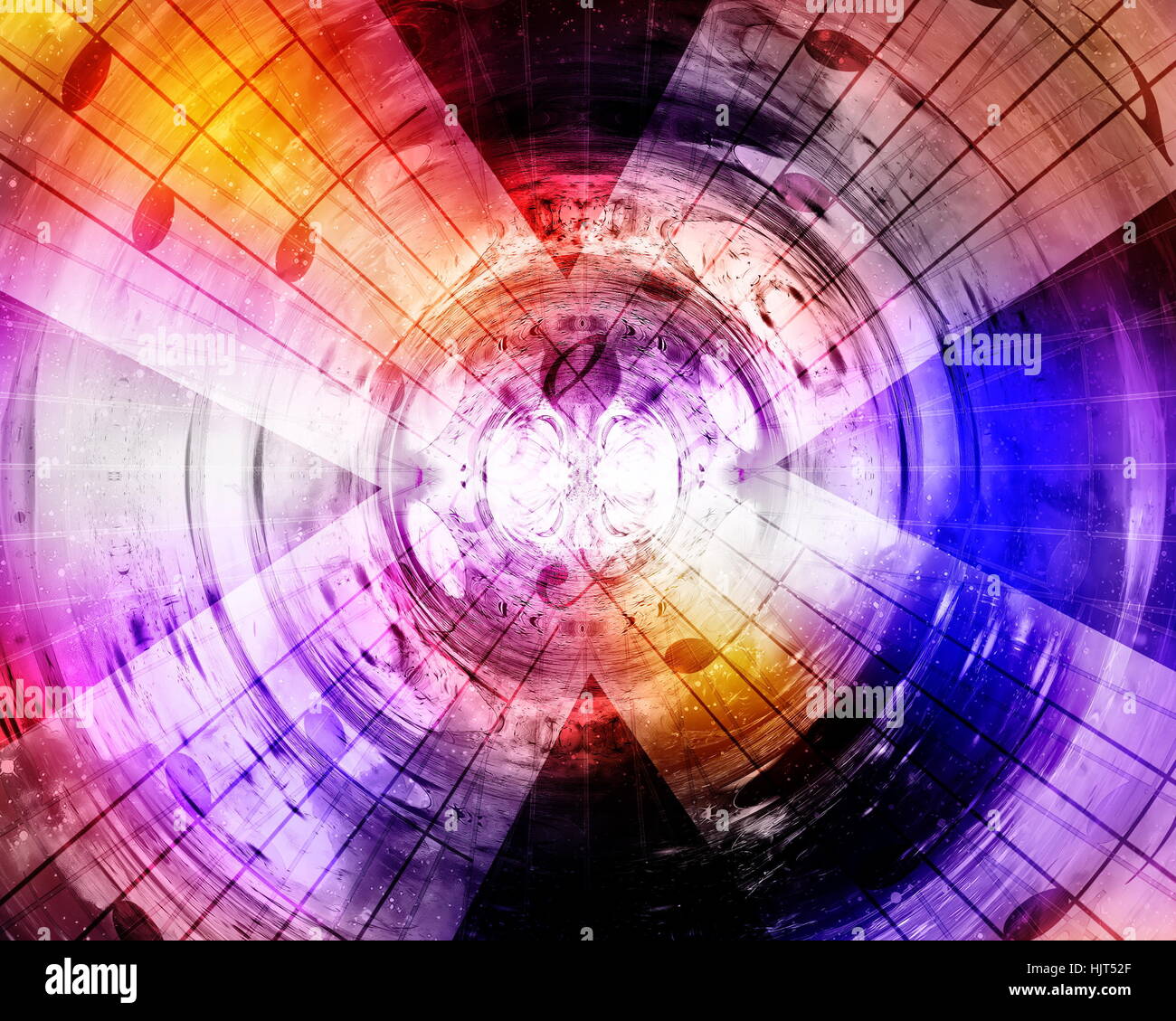 music notes in space with stars. abstract color background. Music ...