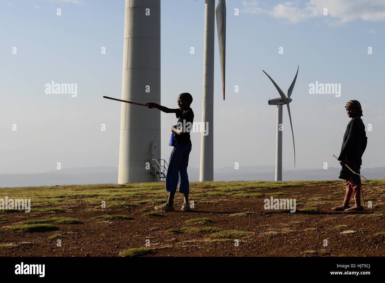 KENYA, Nairobi, Ngong Hills, 25,5 MW Wind Power Station with Vestas ...