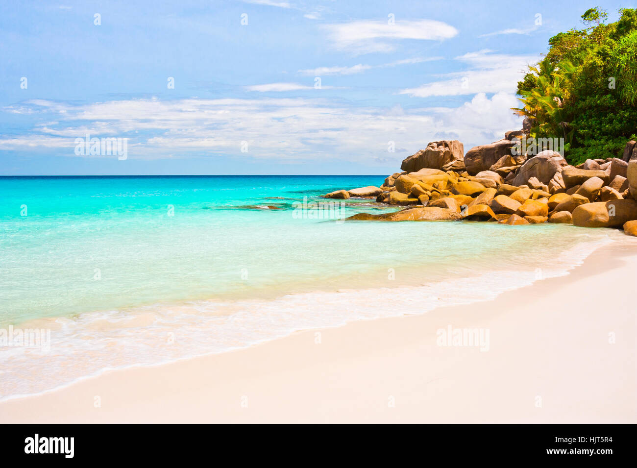 Beach of the Seychelles, Island Praslin, Beach Anse Georgette Stock ...