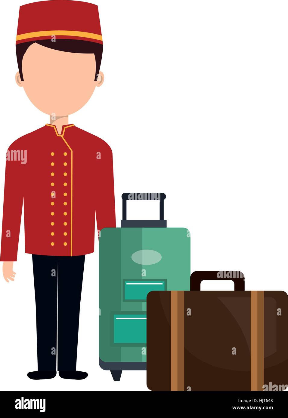 bellboy character hotel service icon vector illustration design Stock ...