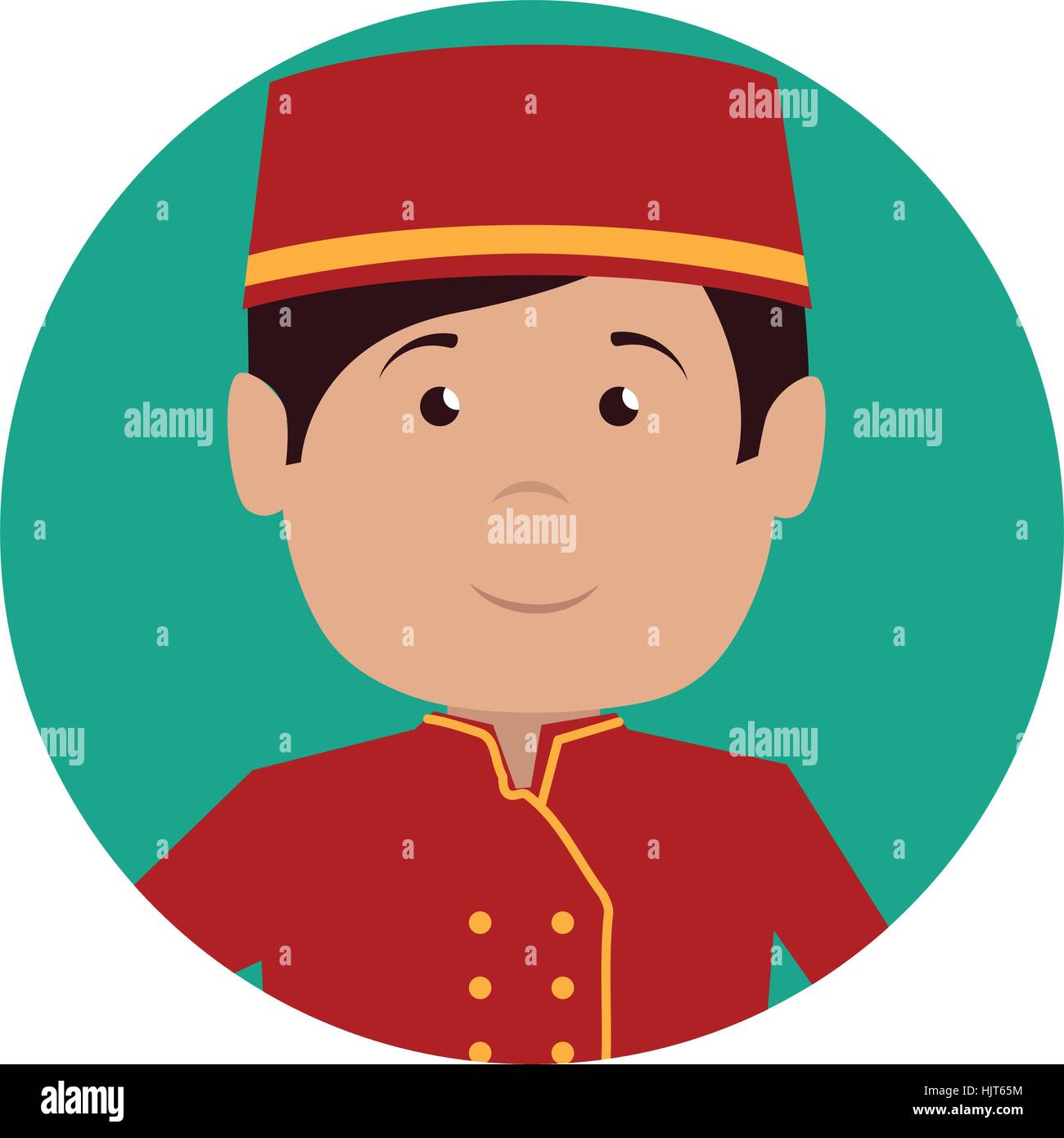 bellboy character hotel service icon vector illustration design Stock ...