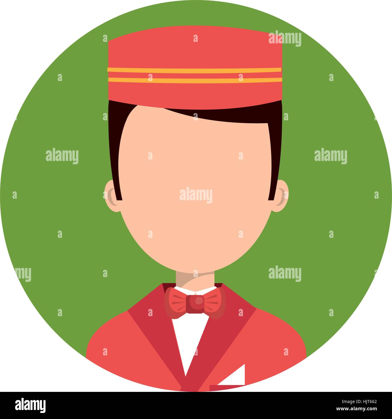 bellboy character hotel service icon vector illustration design Stock ...