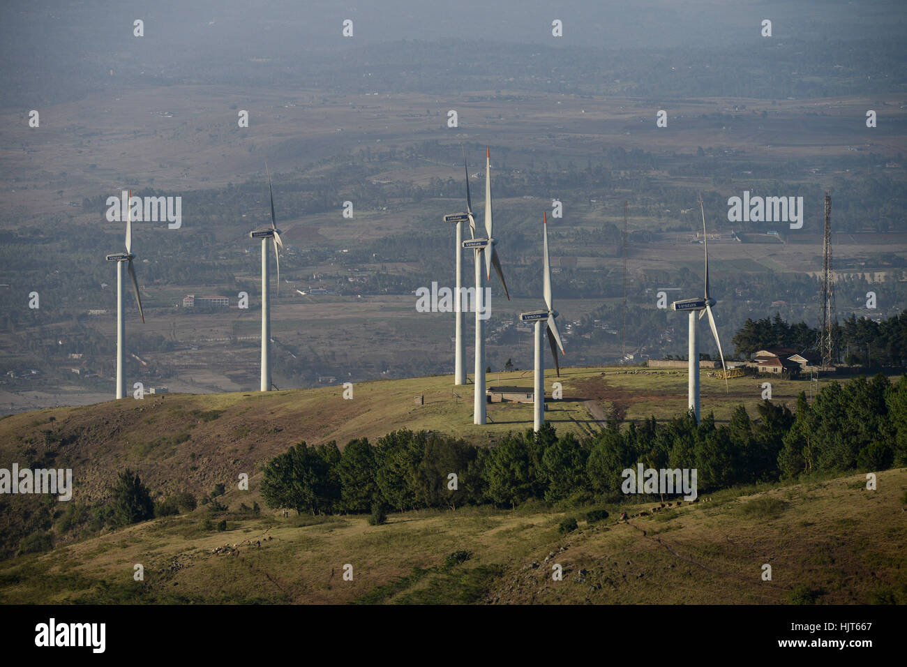 KENYA, Nairobi, Ngong Hills, 25,5 MW Wind Power Station with Vestas and ...