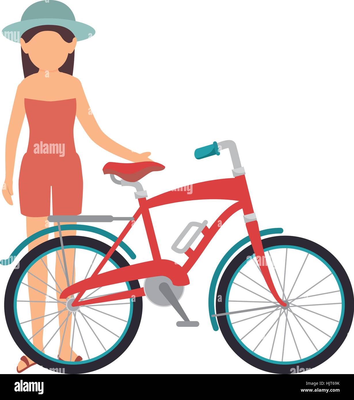 cycling on the beach vector illustration design Stock Vector Image ...