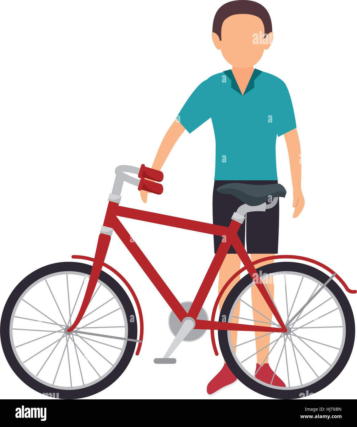 cycling on the beach vector illustration design Stock Vector Image ...