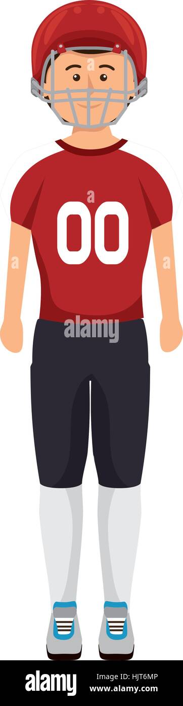 american football player avatar vector illustration design Stock Vector ...