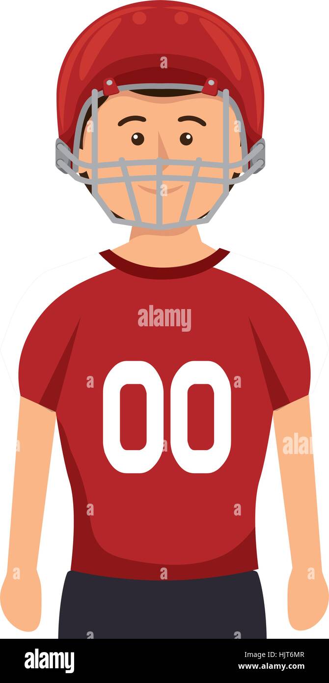 american football player avatar vector illustration design Stock Vector ...