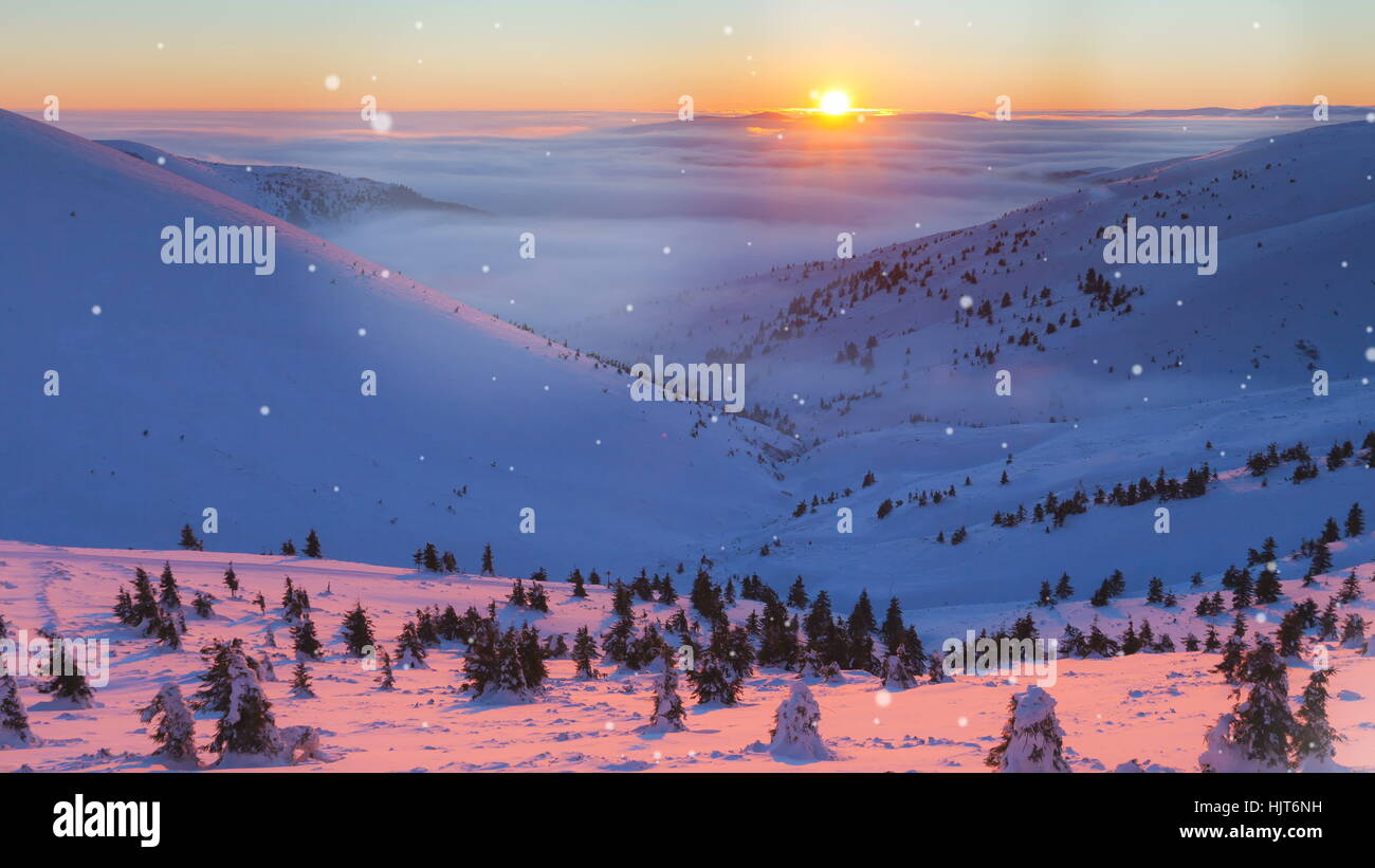 Winter in countryside Stock Photo - Alamy