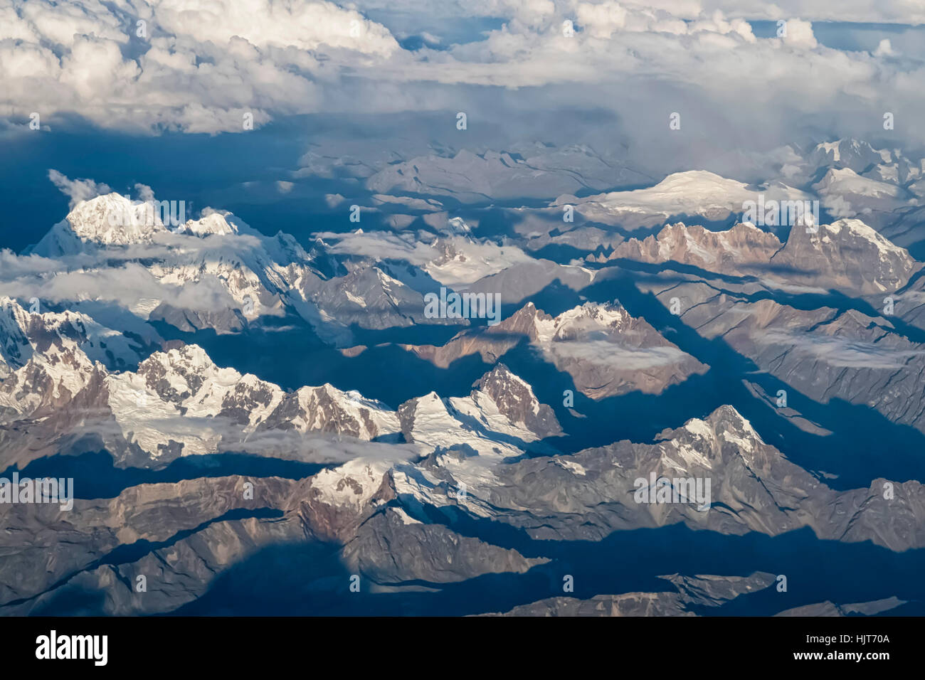 Peru, aerial view of the Andes Stock Photo - Alamy