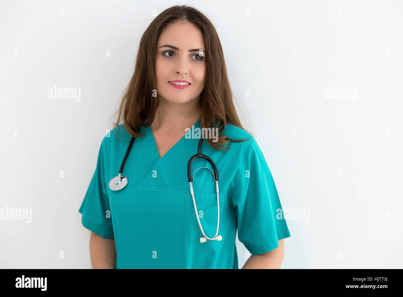 Portrait of a female doctor in the medical clinic Stock Photo - Alamy