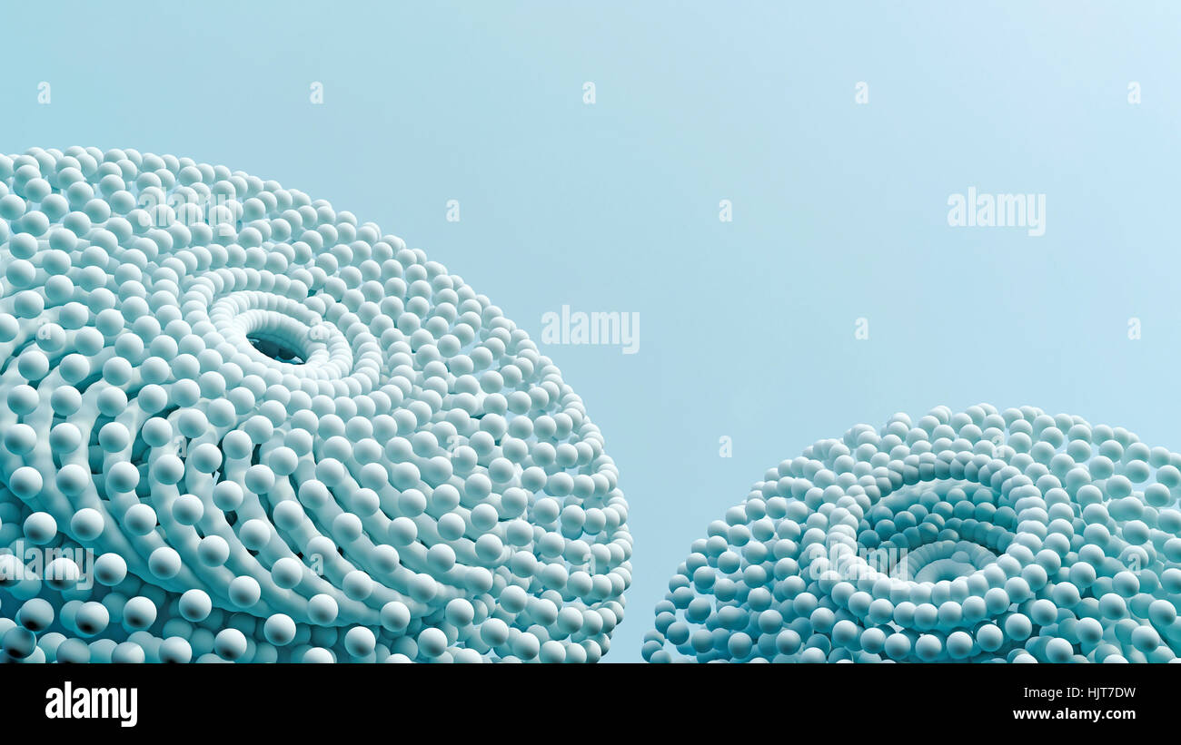 Two ball-shaped objects, 3D Rendering Stock Photo - Alamy