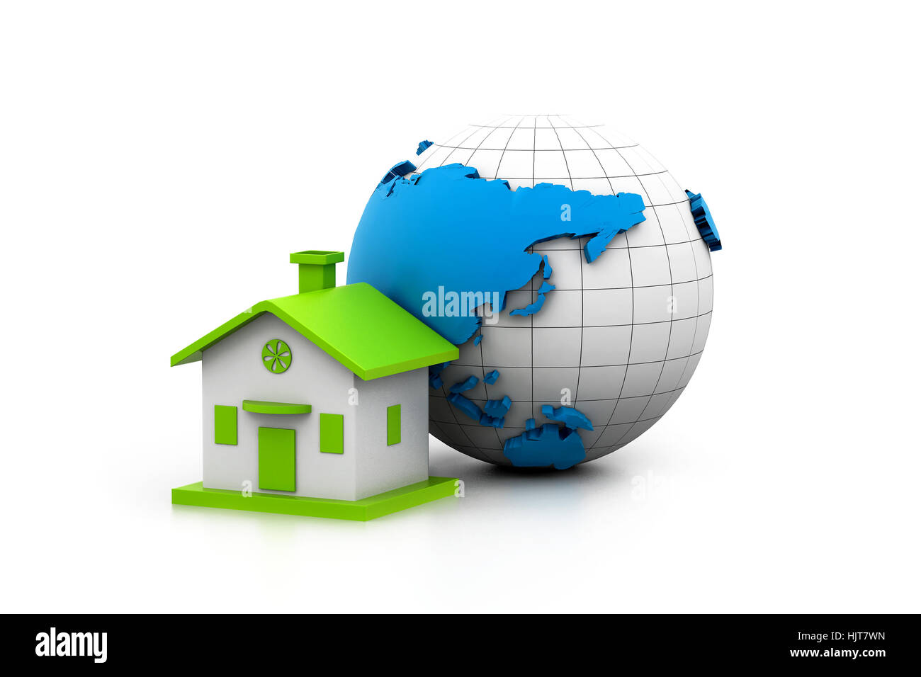 House and globe Stock Photo - Alamy