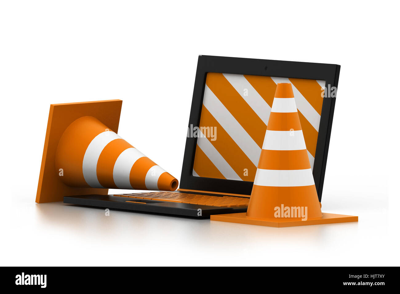 danger, laptop, notebook, computers, computer, PC, object, isolated ...