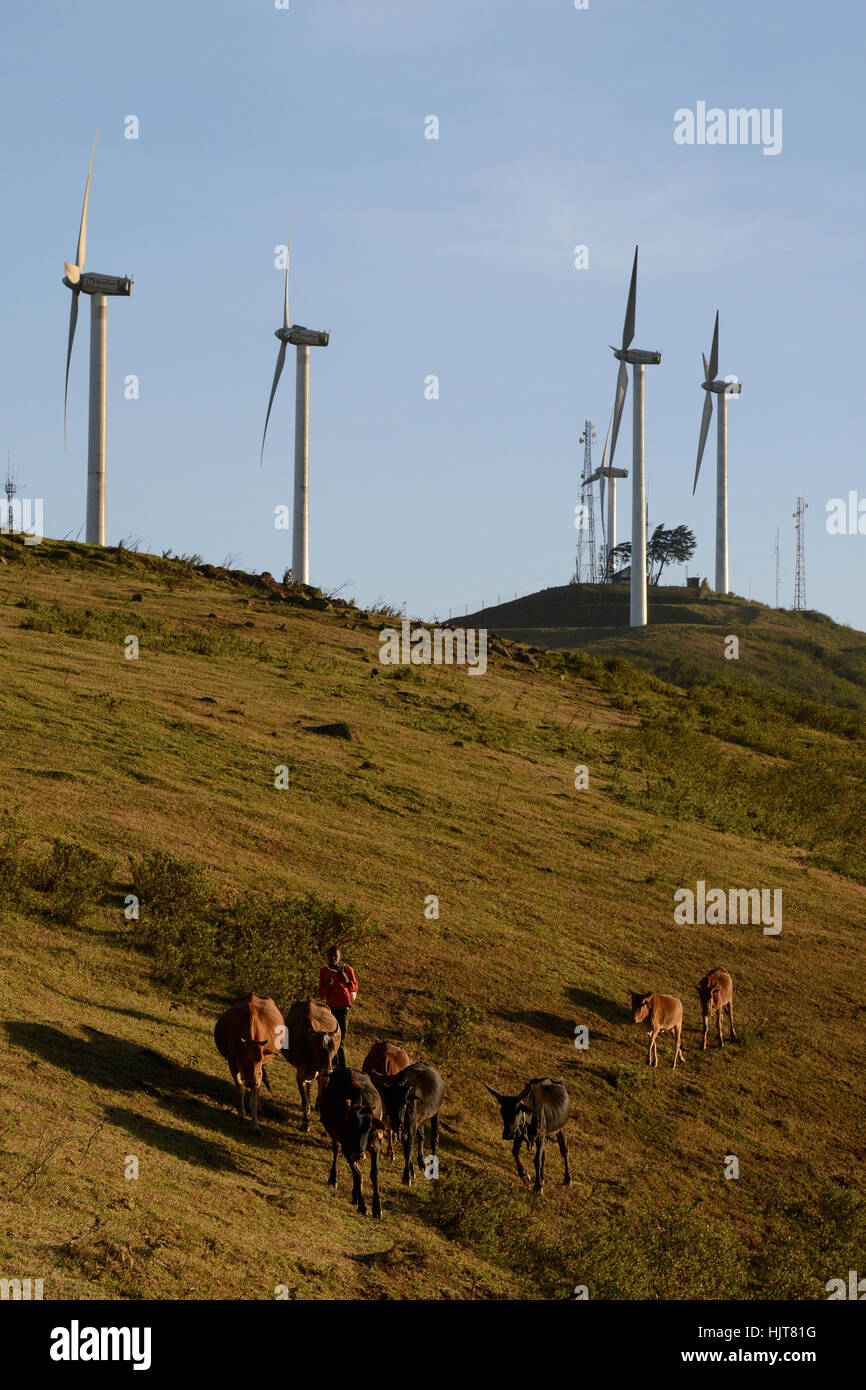KENYA, Nairobi, Ngong Hills, 25,5 MW Wind Power Station with Vestas and ...