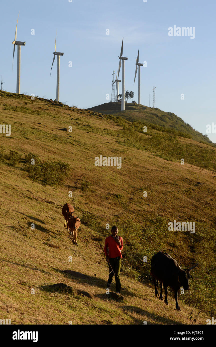 KENYA, Nairobi, Ngong Hills, 25,5 MW Wind Power Station with Vestas and ...