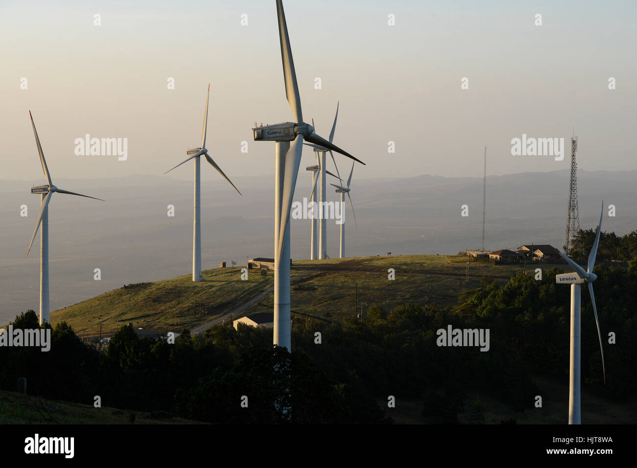 KENYA, Nairobi, Ngong Hills, 25,5 MW Wind Power Station with Vestas and ...