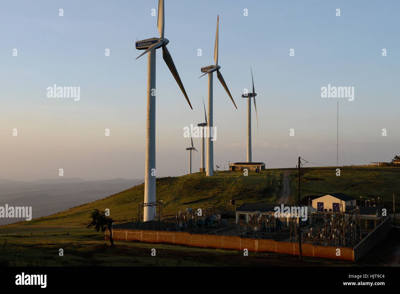 KENYA, Nairobi, Ngong Hills, 25,5 MW Wind Power Station with Vestas and ...
