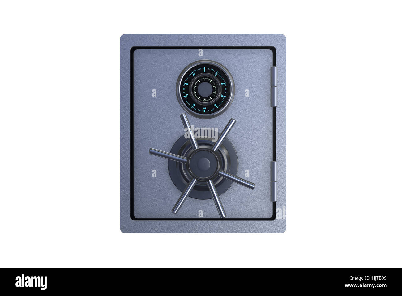 Steel money safe isolated on white - 3d rendering Stock Photo - Alamy