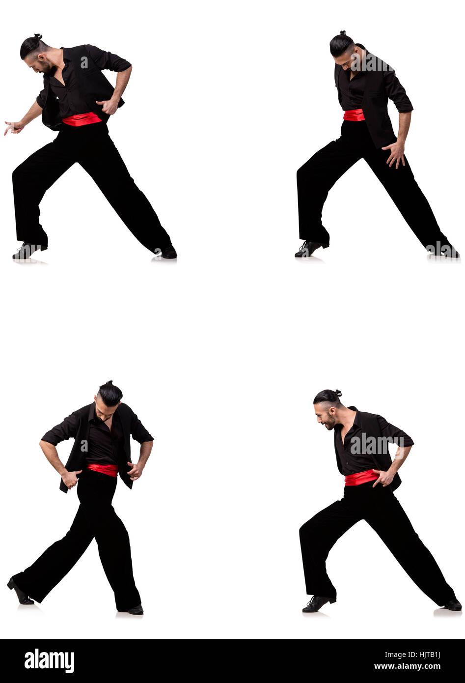 Spanish dancer in various poses on white Stock Photo - Alamy