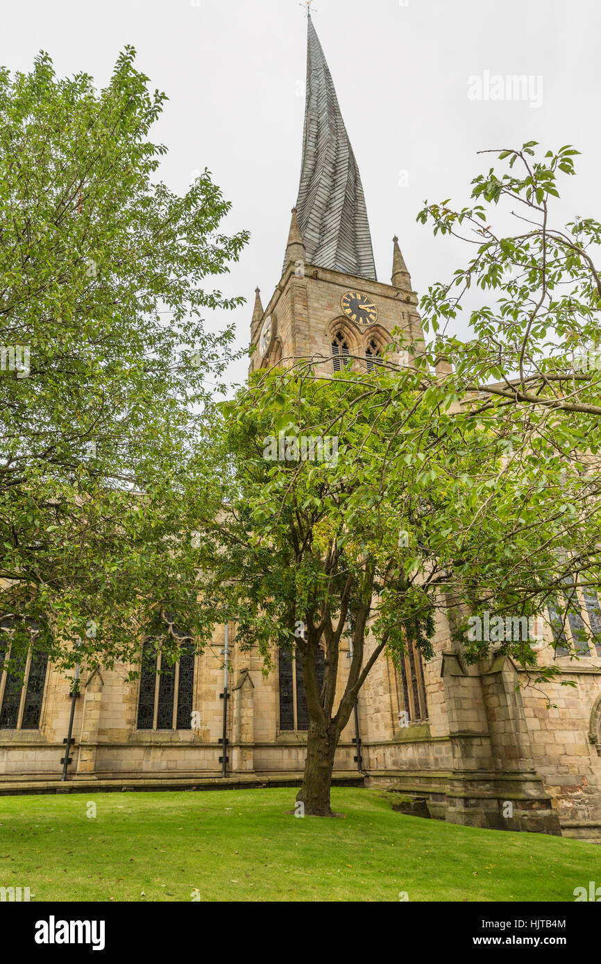 Chesterfield Church (Saint Mary and All Saints) is in the town of ...