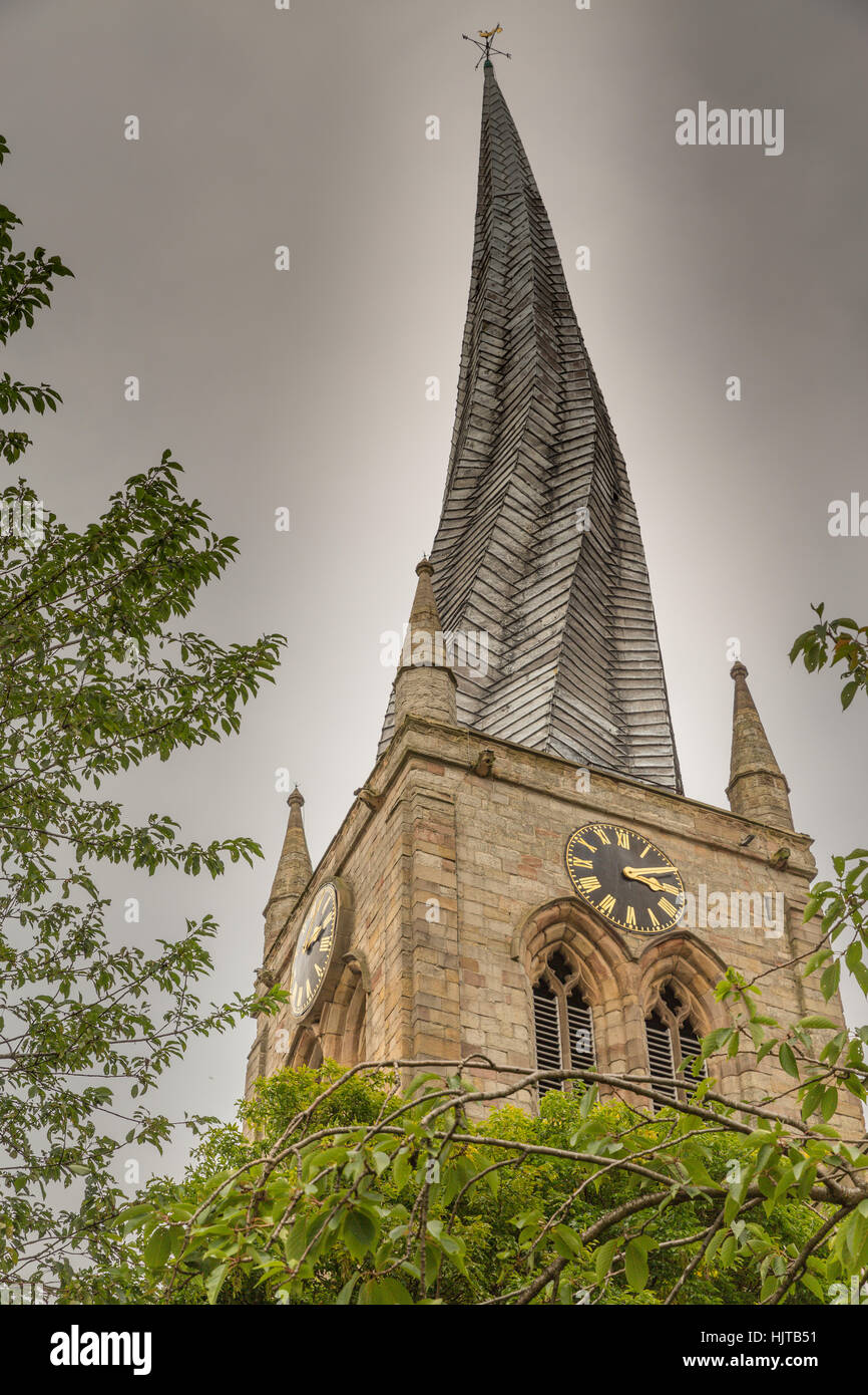 Chesterfield Church (Saint Mary and All Saints) is in the town of ...