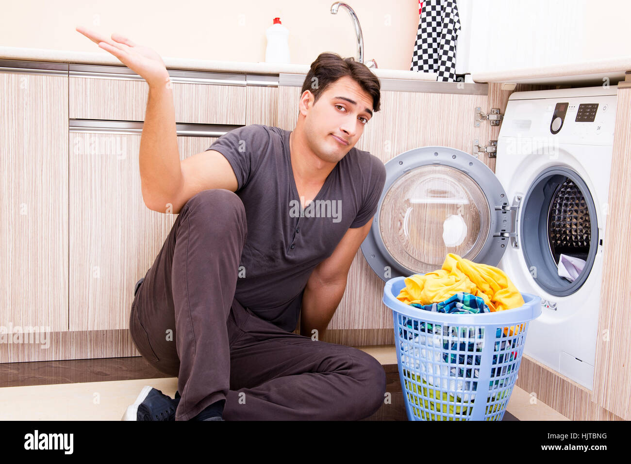 Man Doing Laundry