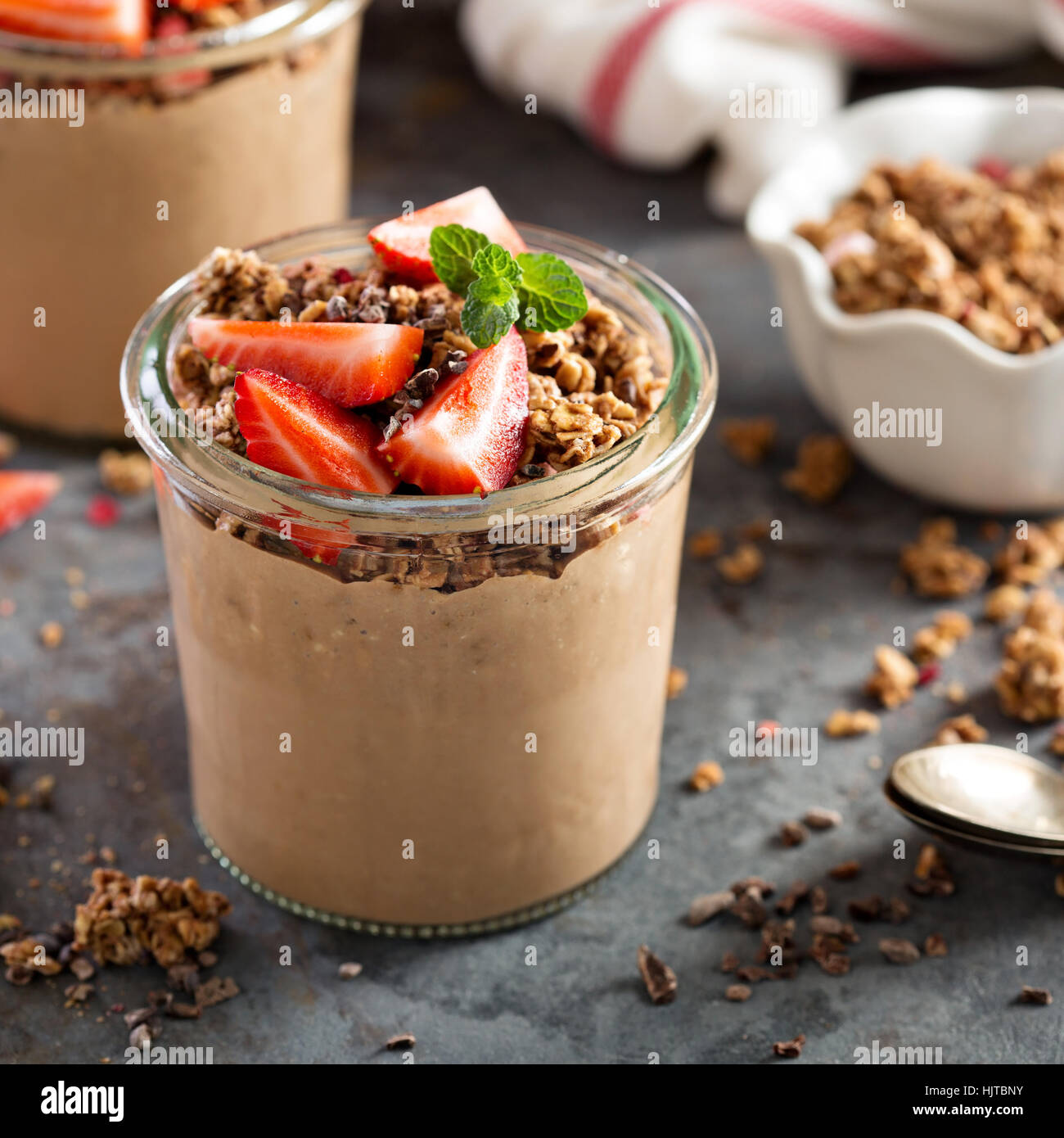 Homemade chocolate yogurt shake hi-res stock photography and images - Alamy