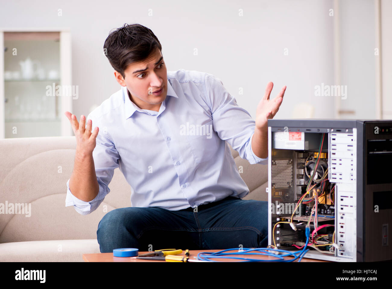 Frustrated Person Computer