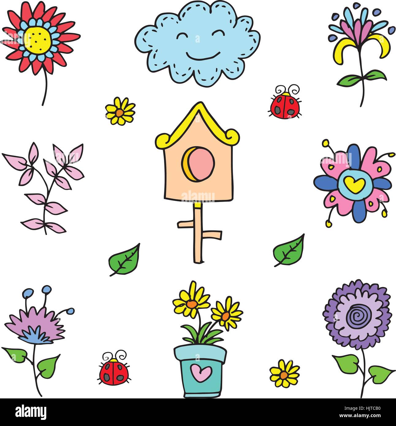 Doodle of spring set object Stock Vector Image & Art - Alamy