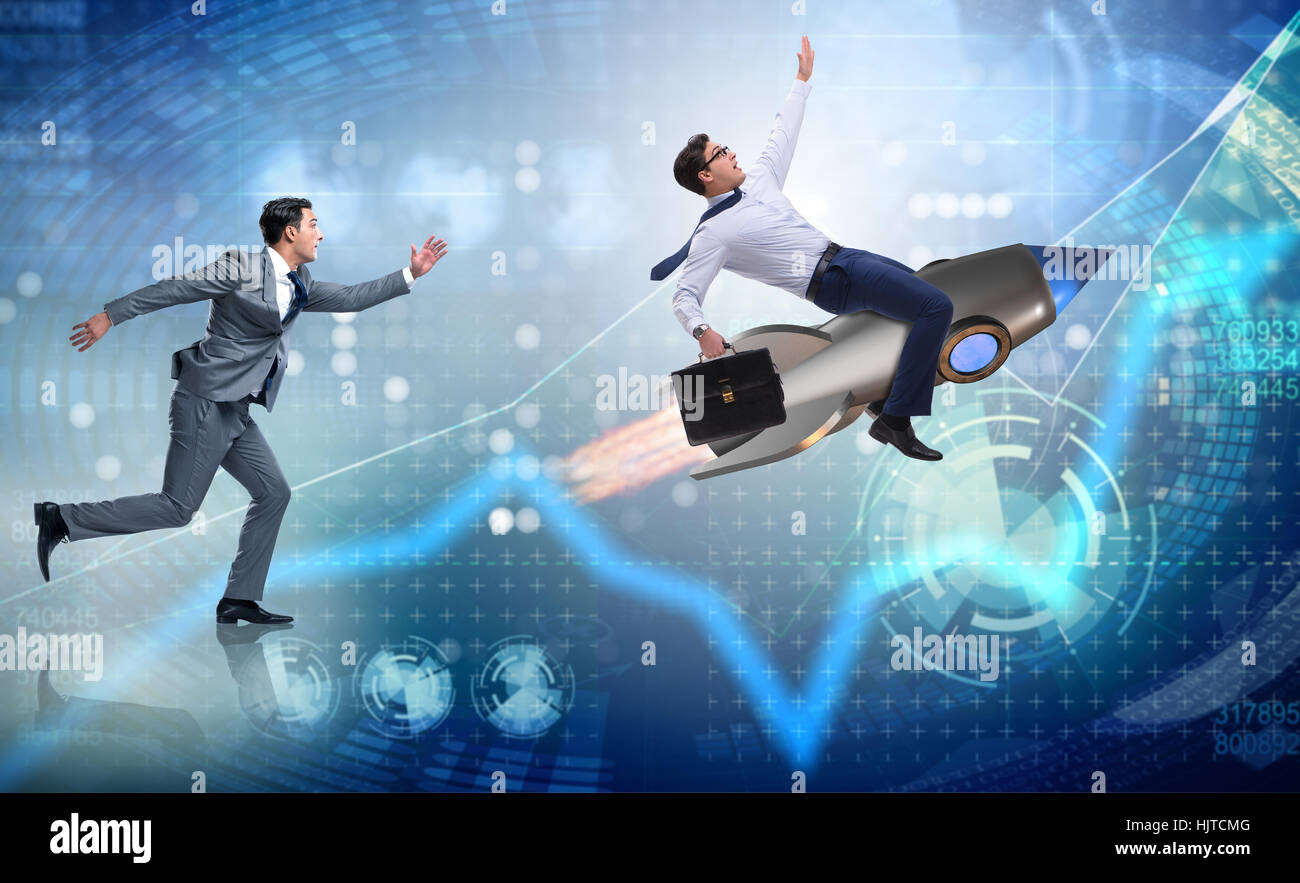 Competition concept with two businessmen Stock Photo - Alamy