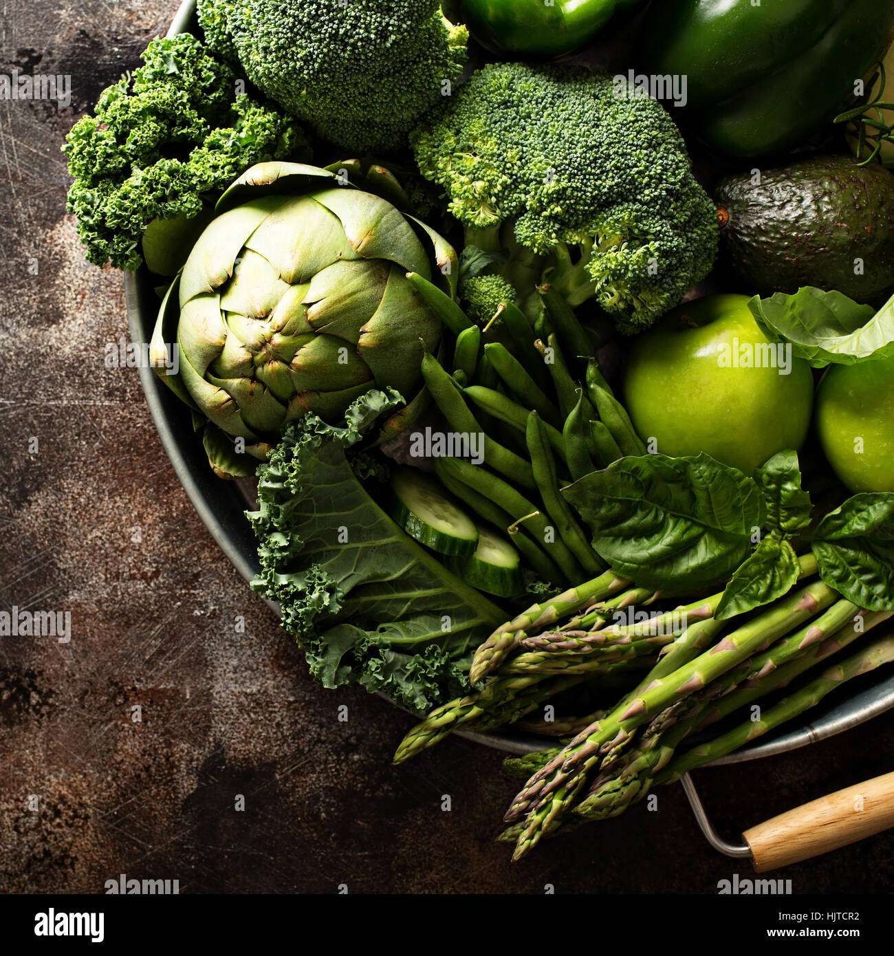 Variety of green vegetables and fruits Stock Photo - Alamy