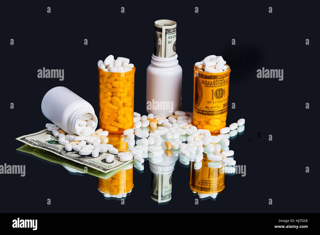 Drugs and Money. Legal prescription drugs represented with U.S ...
