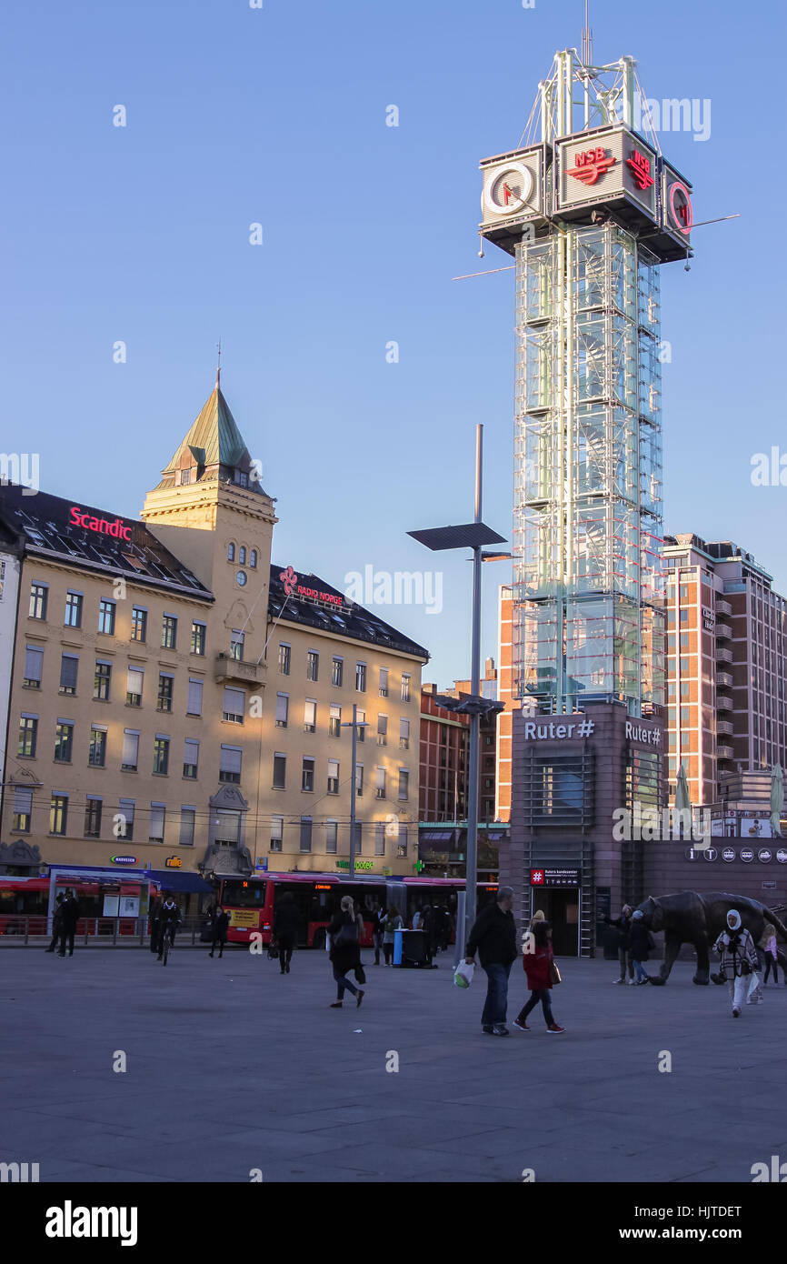 Oslo, Norway - October 4, 2016: Trafikanten Tower in Oslo, Norway ...