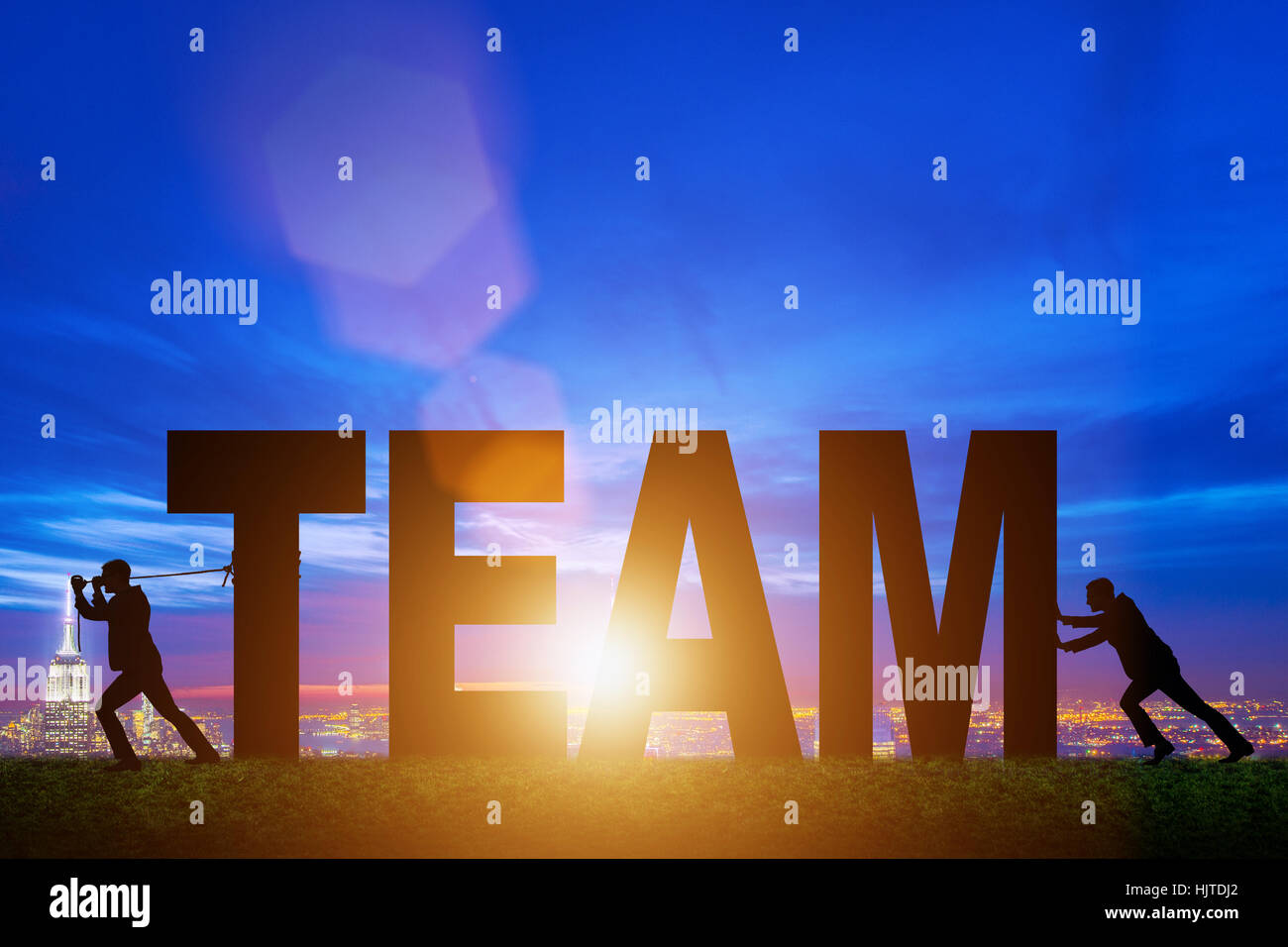 Teamwork concept with the word team Stock Photo - Alamy