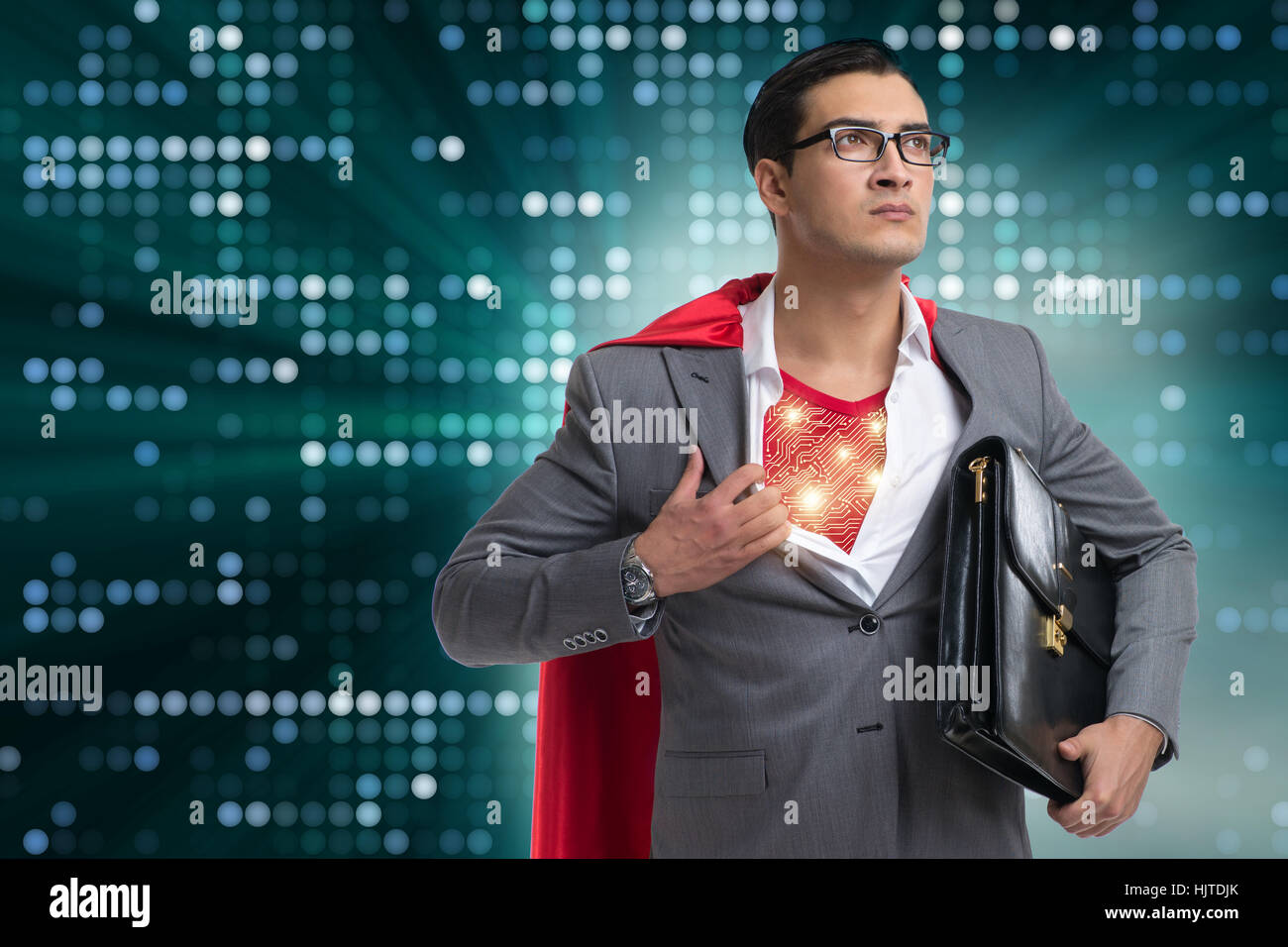 Superhero preparing himself for great things Stock Photo - Alamy