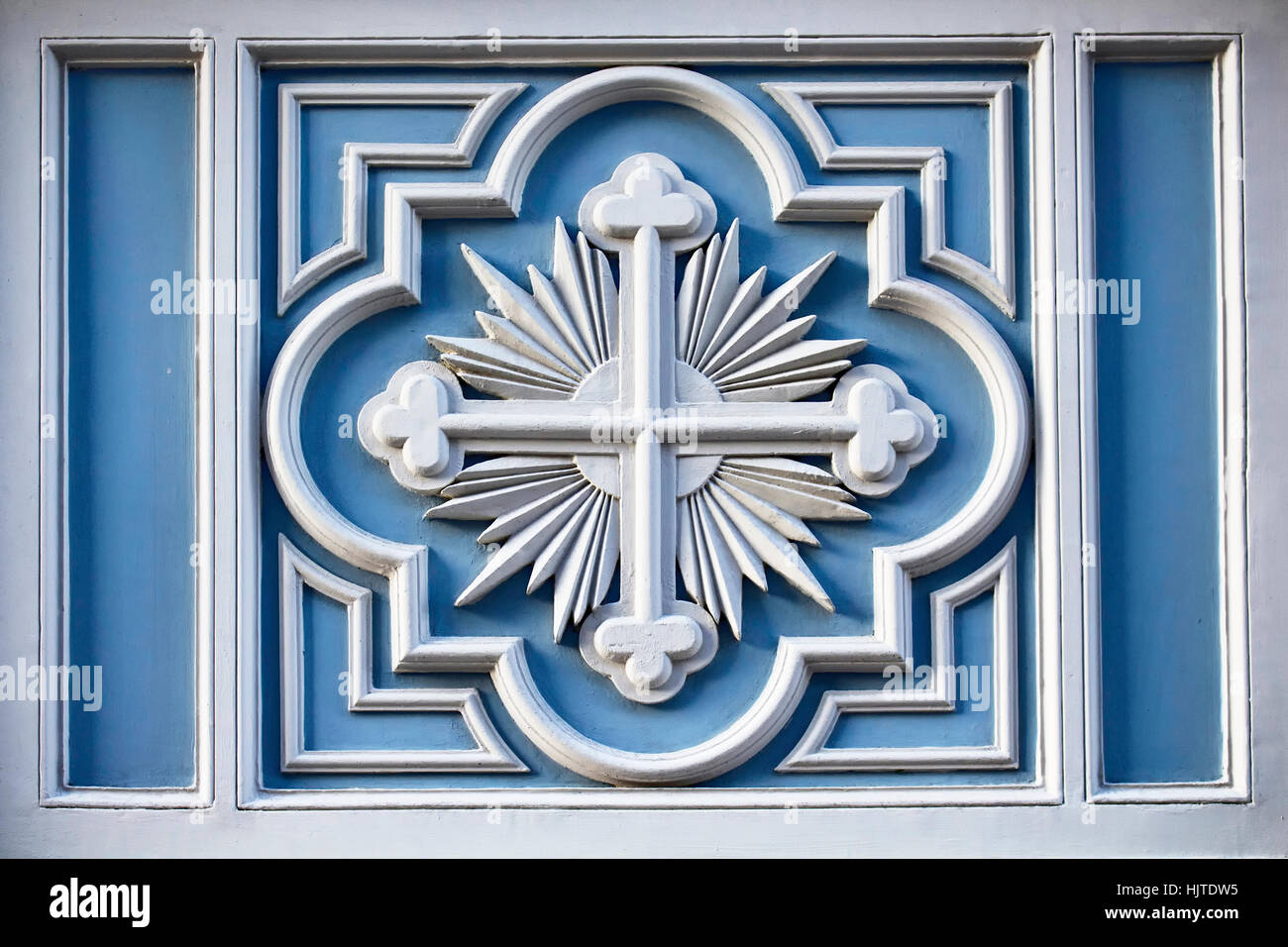 Close up view of architectural detail of Russian style historical ...