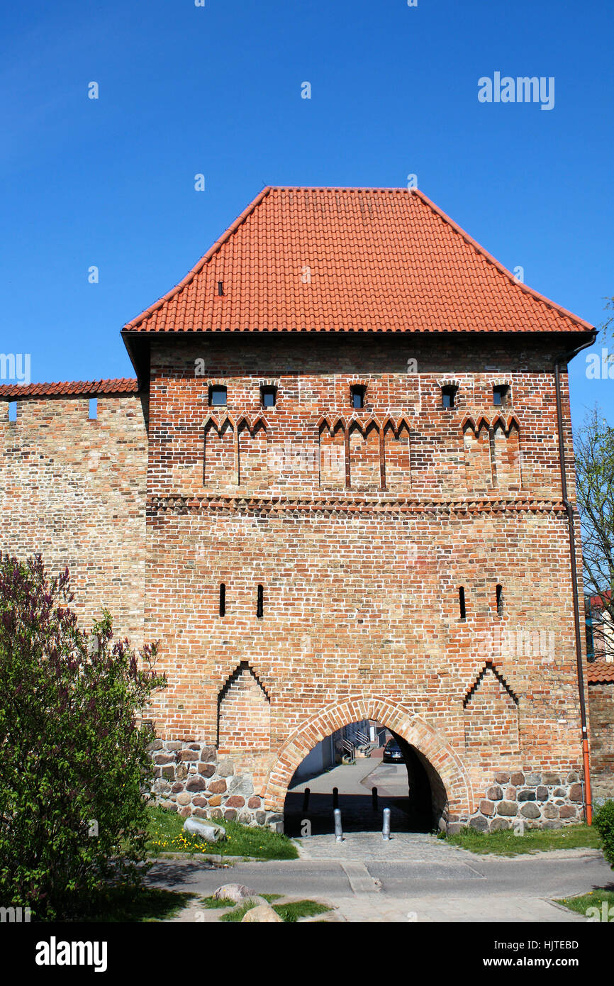 historical, goal, passage, gate, archgway, gantry, brick, blue ...