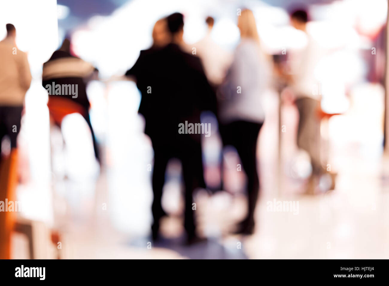 shadows and silhouettes in the restaurant, for blurred background Stock ...