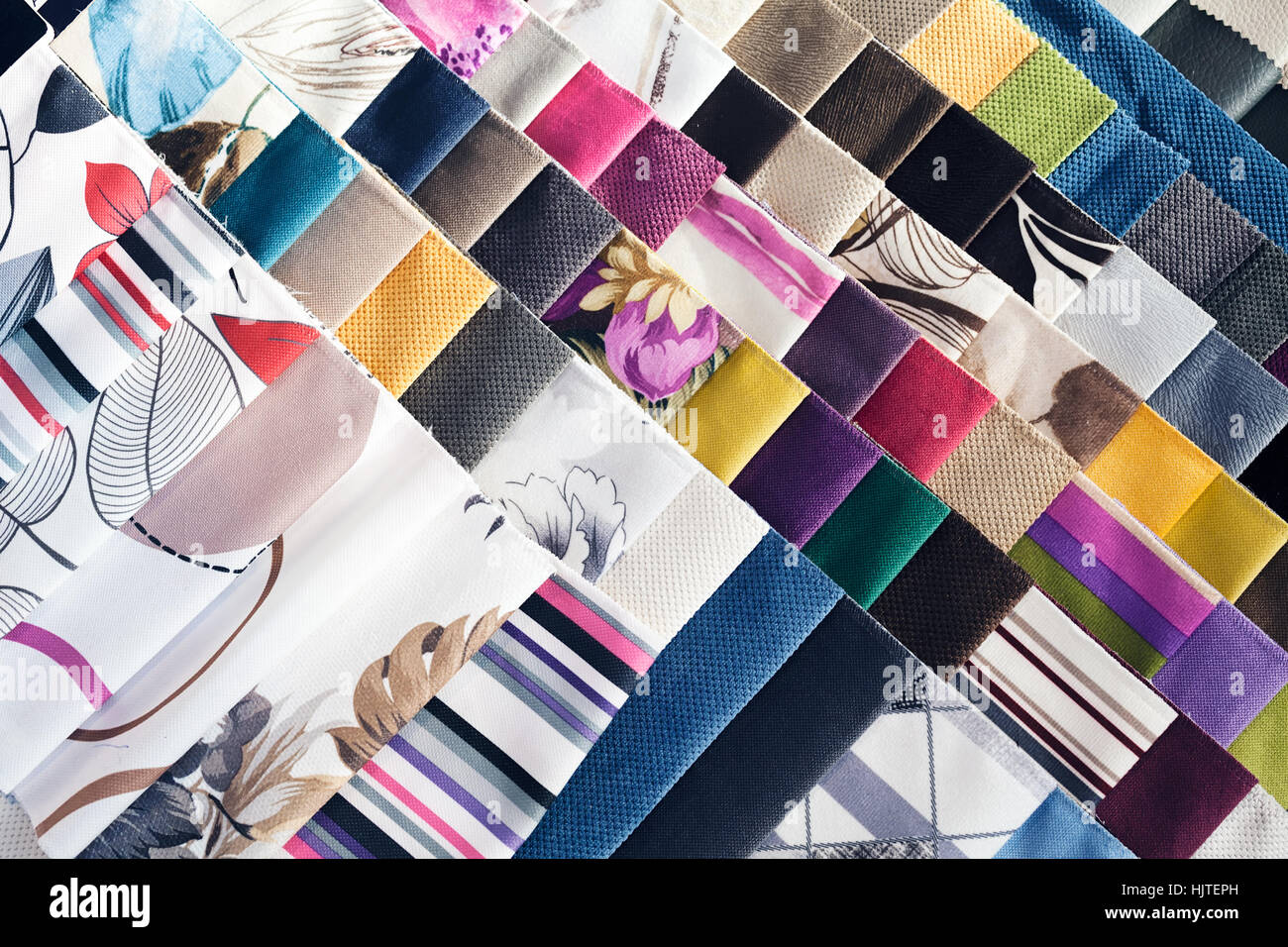 fabric samples for textil and furniture Stock Photo - Alamy